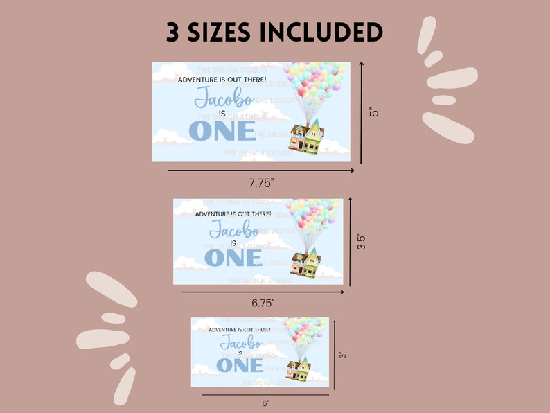 UP Favor Box Labels - Etsy