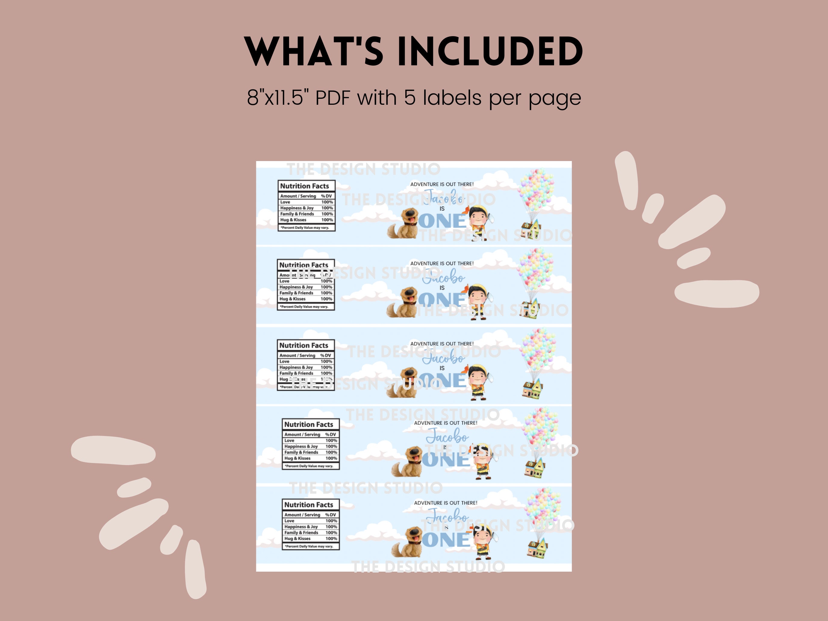 UP Water Bottle Labels - Etsy