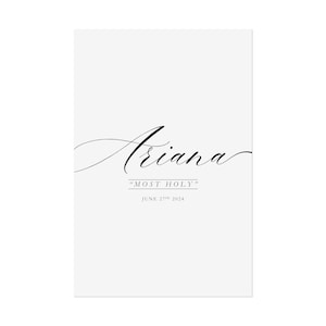 Custom Baby Name Poster - Etsy