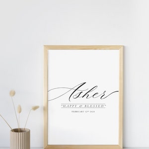 Custom Baby Name Poster - Etsy
