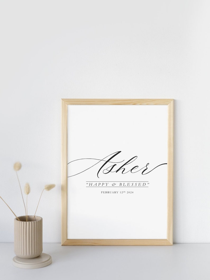 Custom Baby Name Poster - Etsy