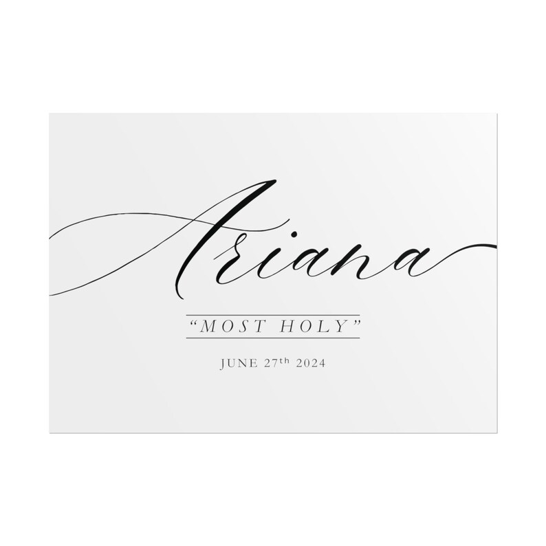 Custom Baby Name Poster - Etsy