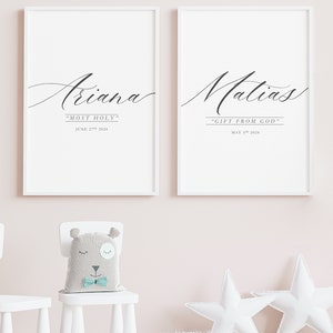 Custom Baby Name Poster - Etsy