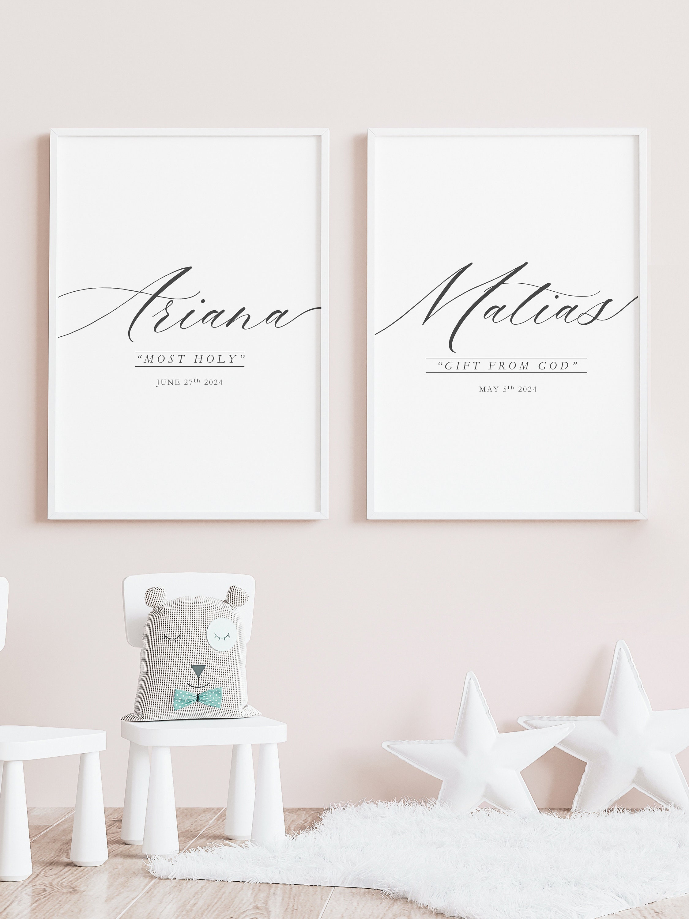 Custom Baby Name Poster - Etsy