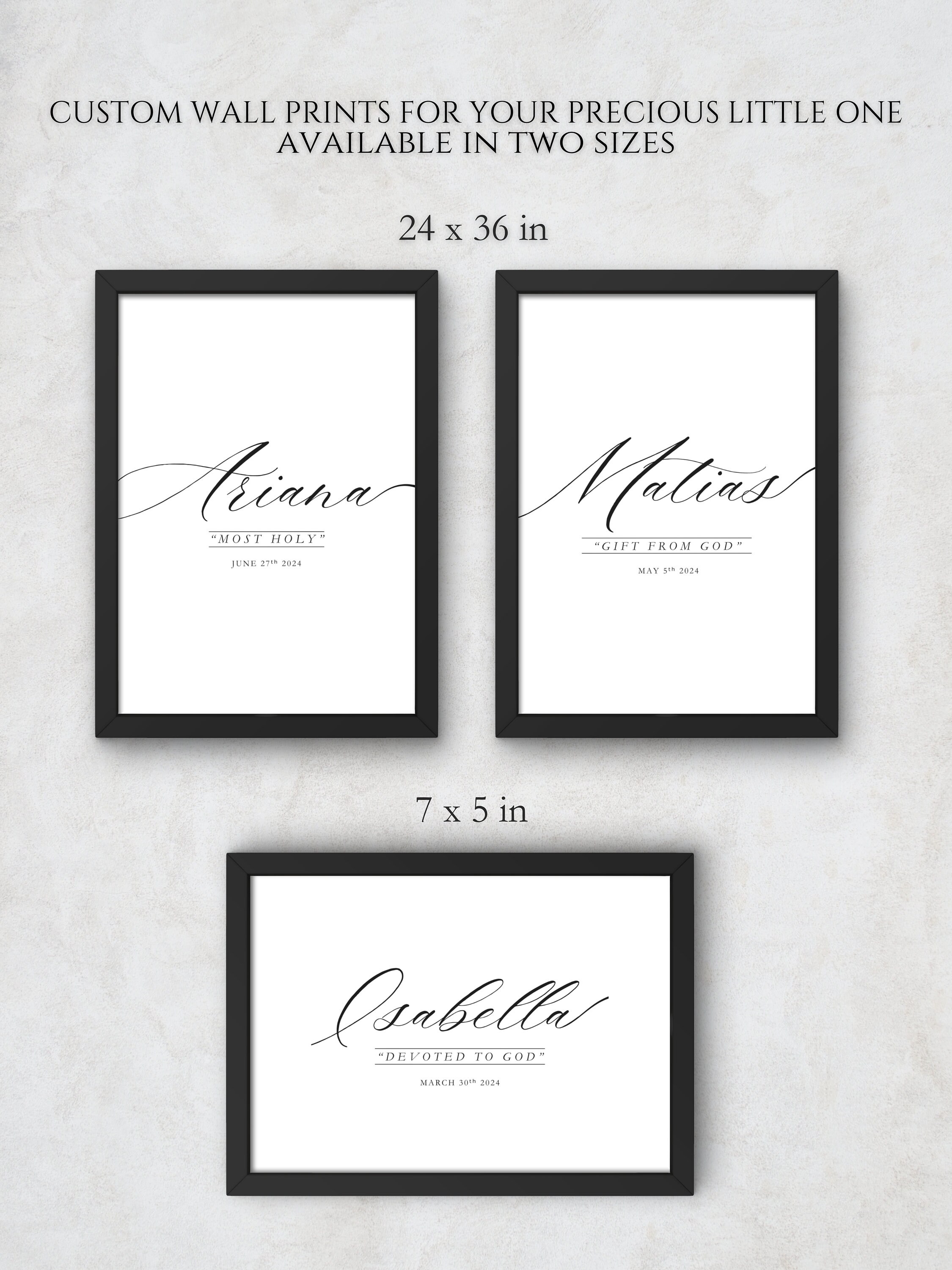 Custom Baby Name Poster - Etsy