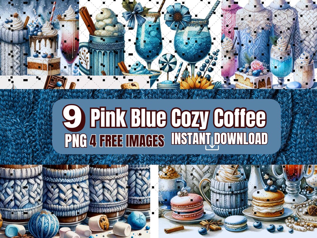 Winter Desserts Clipart PNG Bundle: Cakes, Macarons, Coffee (digital ...