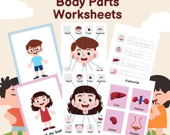 African American My Body Parts 7 Page Activity Set - Etsy