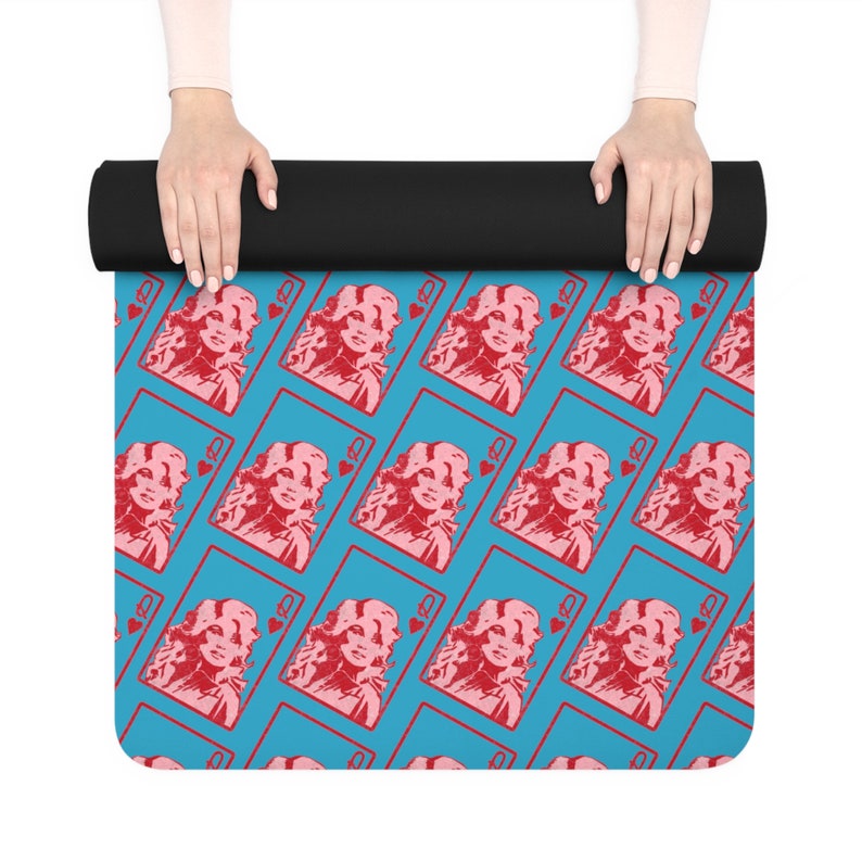 Dolly Parton Queen of Hearts Rubber Yoga Mat - Etsy