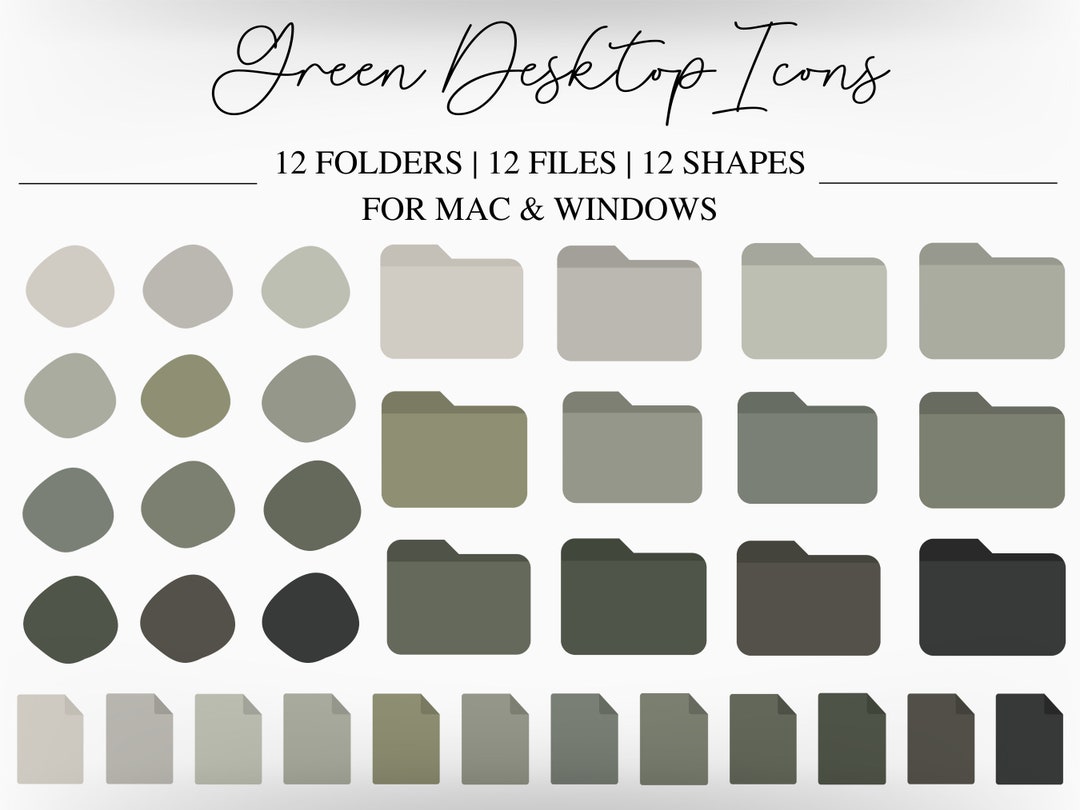 Desktop Folder Icons | Green Icons | Icons for Mac | Icons for Windows ...