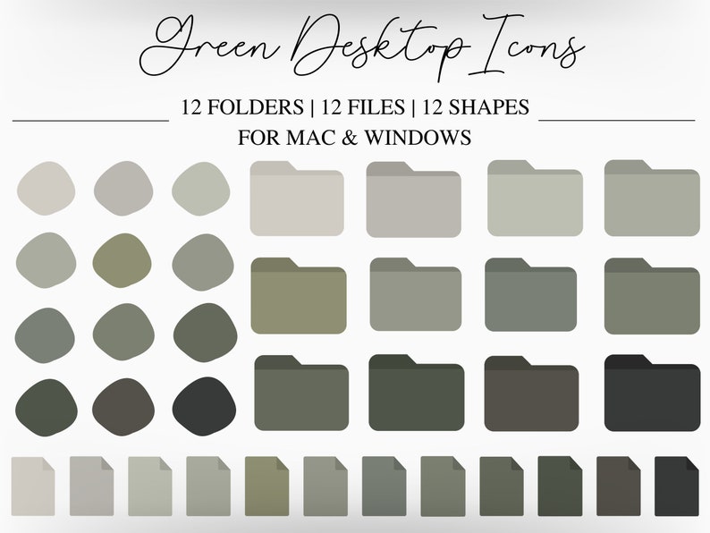 Desktop Folder Icons | Green Icons | Icons for Mac | Icons for Windows ...