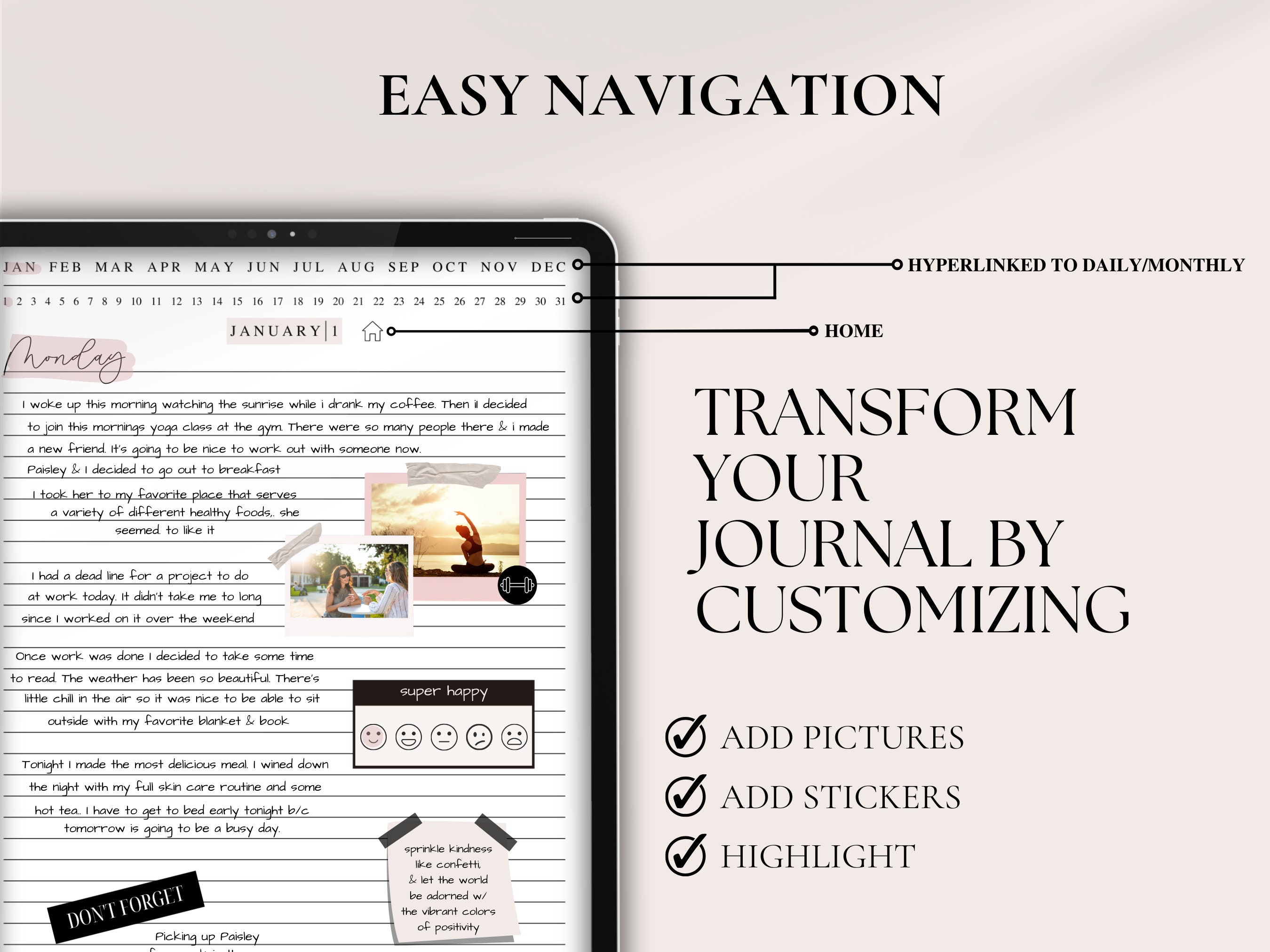 Digital Notebook Digital Journals & Notebooks Digital Diary Journal 365 ...