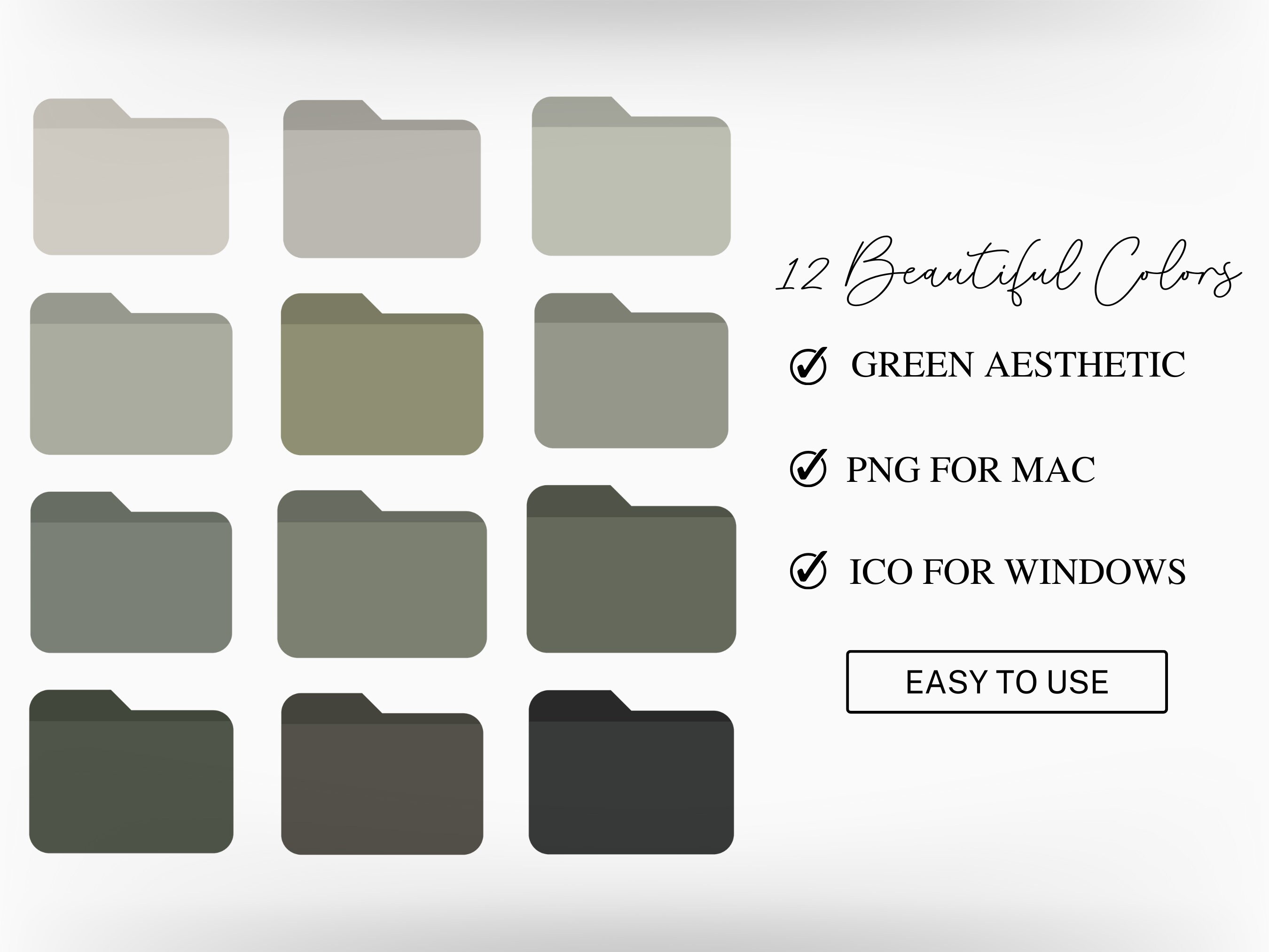 Desktop Folder Icons | Green Icons | Icons for Mac | Icons for Windows ...