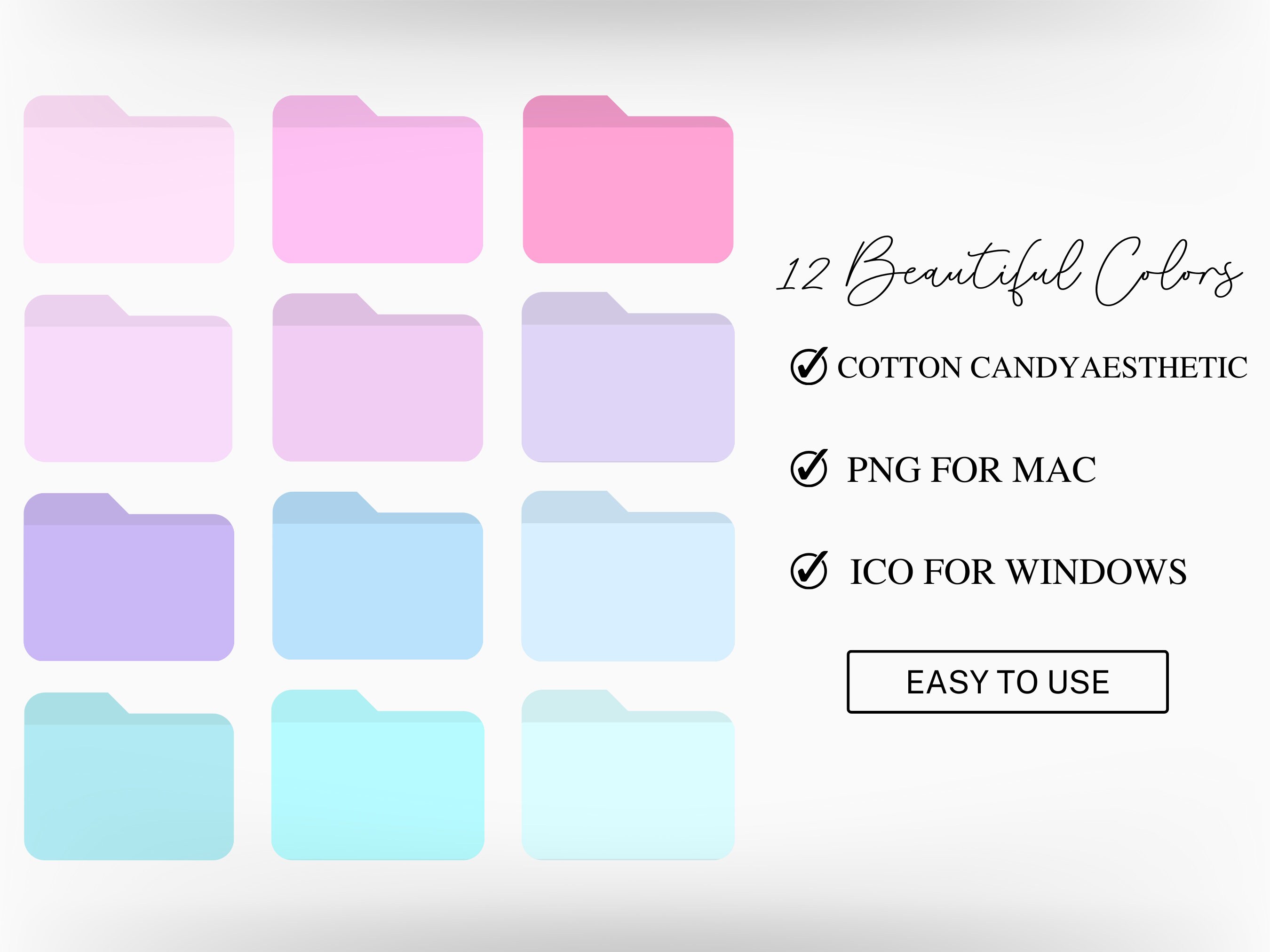Desktop Folder Icons | Cotton Candy Folder Icons | Icons for Mac ...