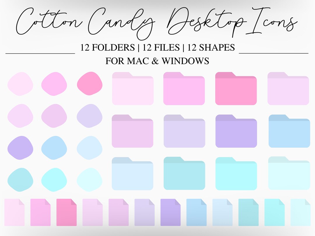 Desktop Folder Icons | Cotton Candy Folder Icons | Icons for Mac ...