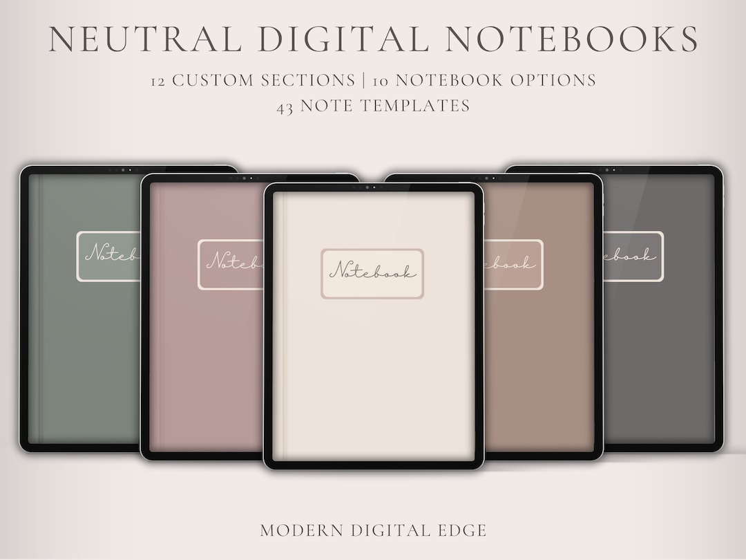 Portrait Digital Notebook With Tabs | Student Notebook | Digital Notes ...