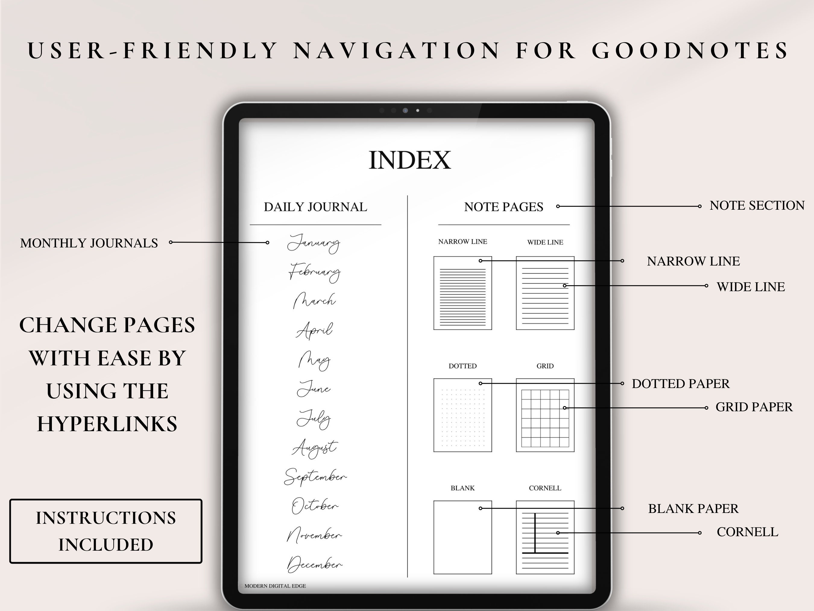 Digital Notebook Digital Journals & Notebooks Digital Diary Journal 365 ...