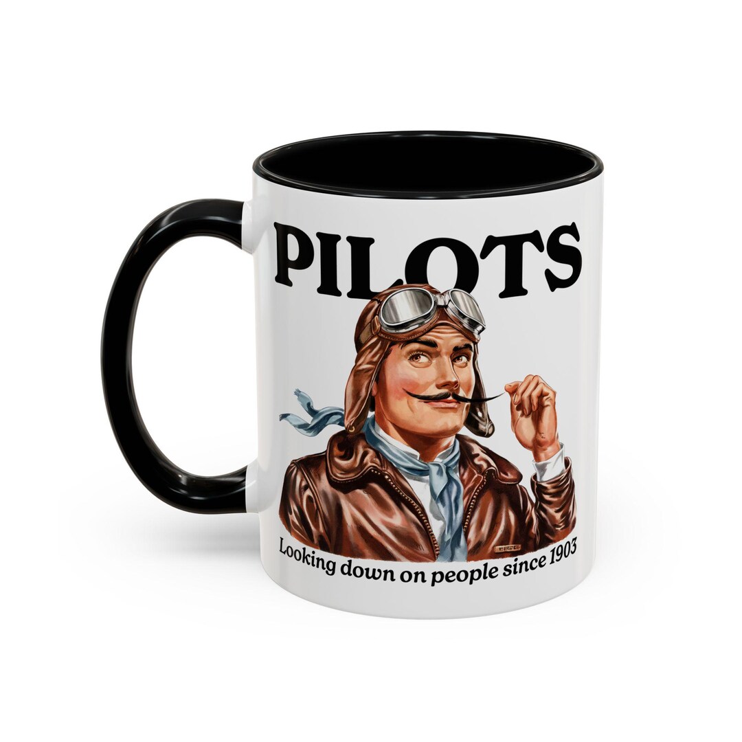 Vintage Airman Coffee Mug: Funny Pilot Gift, Aviation Decor (11oz) - Etsy
