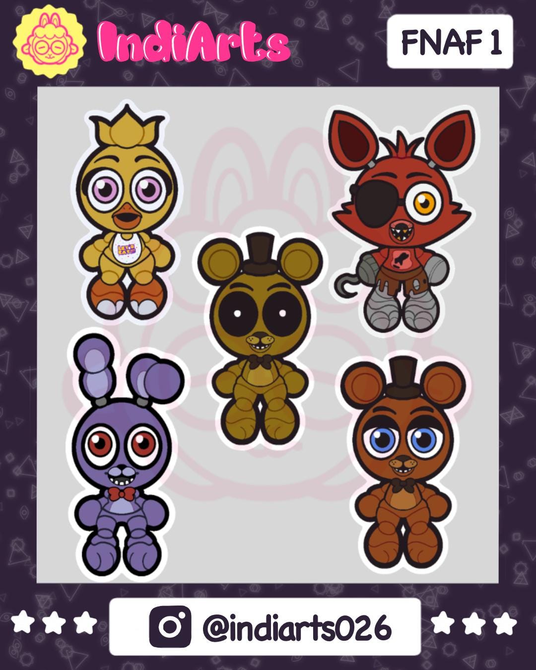 FNAF Five Nights at Freddy's Sticker Set - Etsy