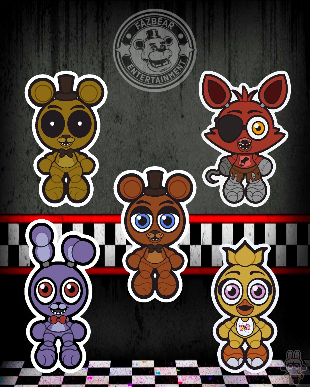Buy FNAF Five Nights at Freddy's Sticker Set Online in India - Etsy