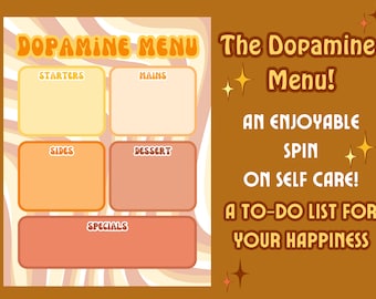 Dopamine Menu | Printable Dopamenu | ADHD Self Care - Etsy