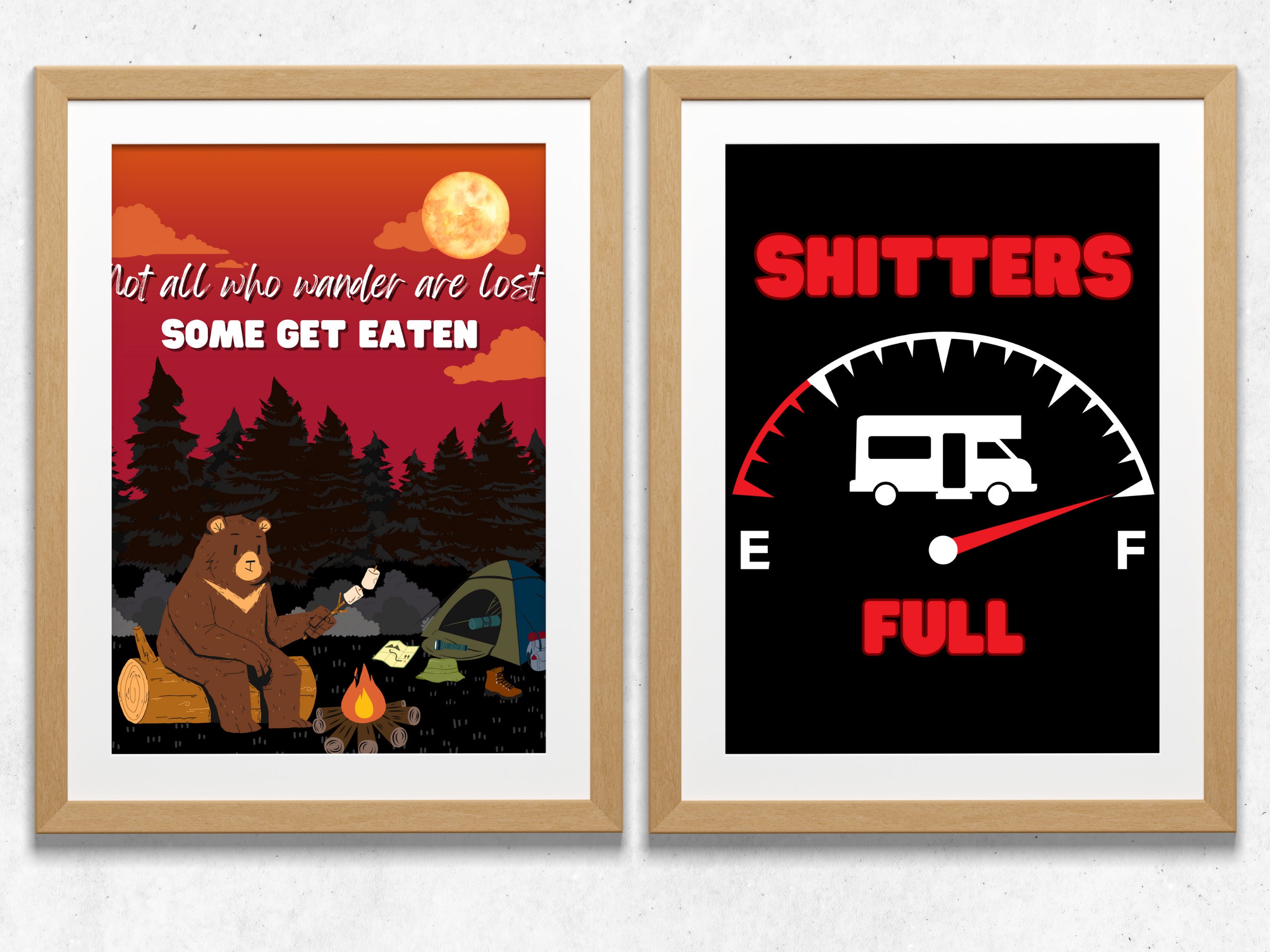 Funny Camping Posters | Printable Camping Wall Art | Funny Gifts for ...