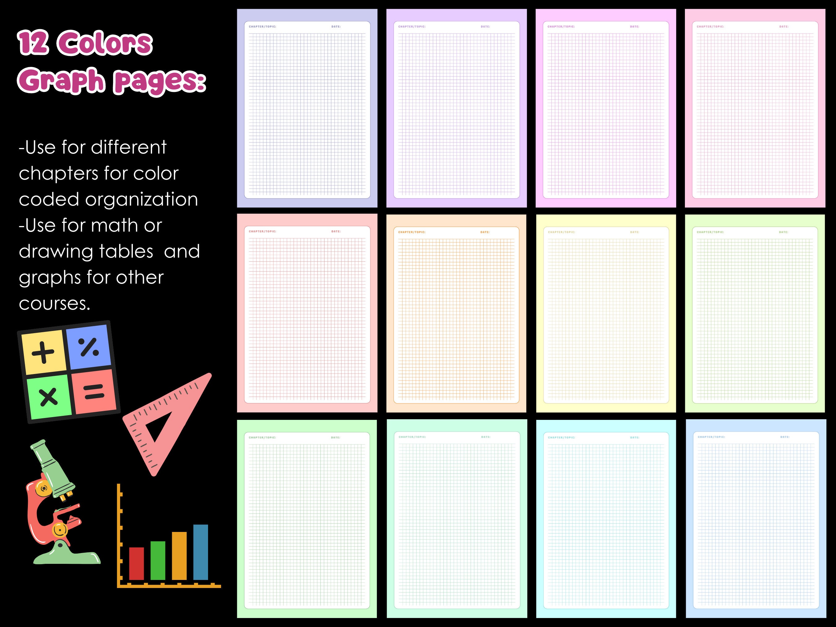 Plantillas para tomar notas, papel imprimible, páginas de cuadernos de ...