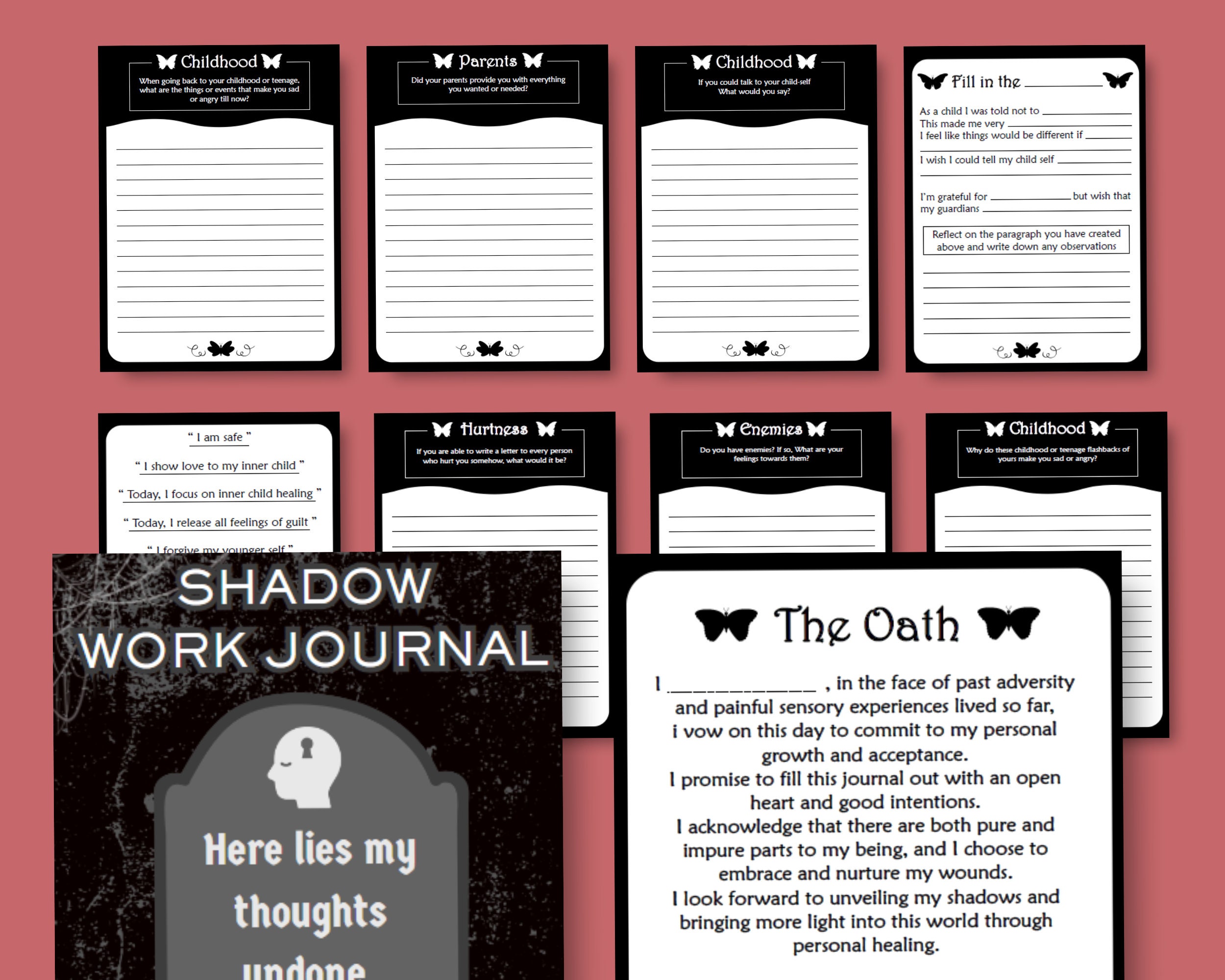 Printable Shadow Work Journal Prompts Shadow Work Workbook Self Care ...