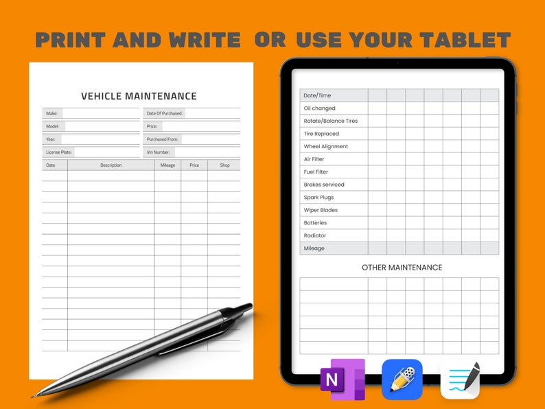 Semi Truck Maintenance Repair Logs for Truck Drivers Owner Operators ...