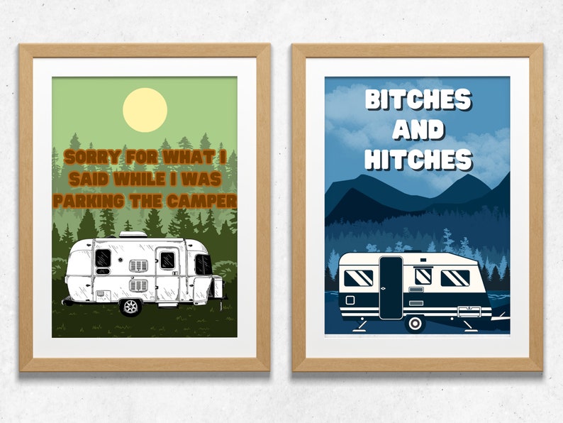 Funny Camping Posters | Printable Camping Wall Art | Funny Gifts for ...