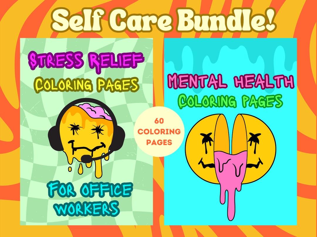 Mental Health Coloring Pages BUNDLE! Stress Reducing Coloring Sheets ...