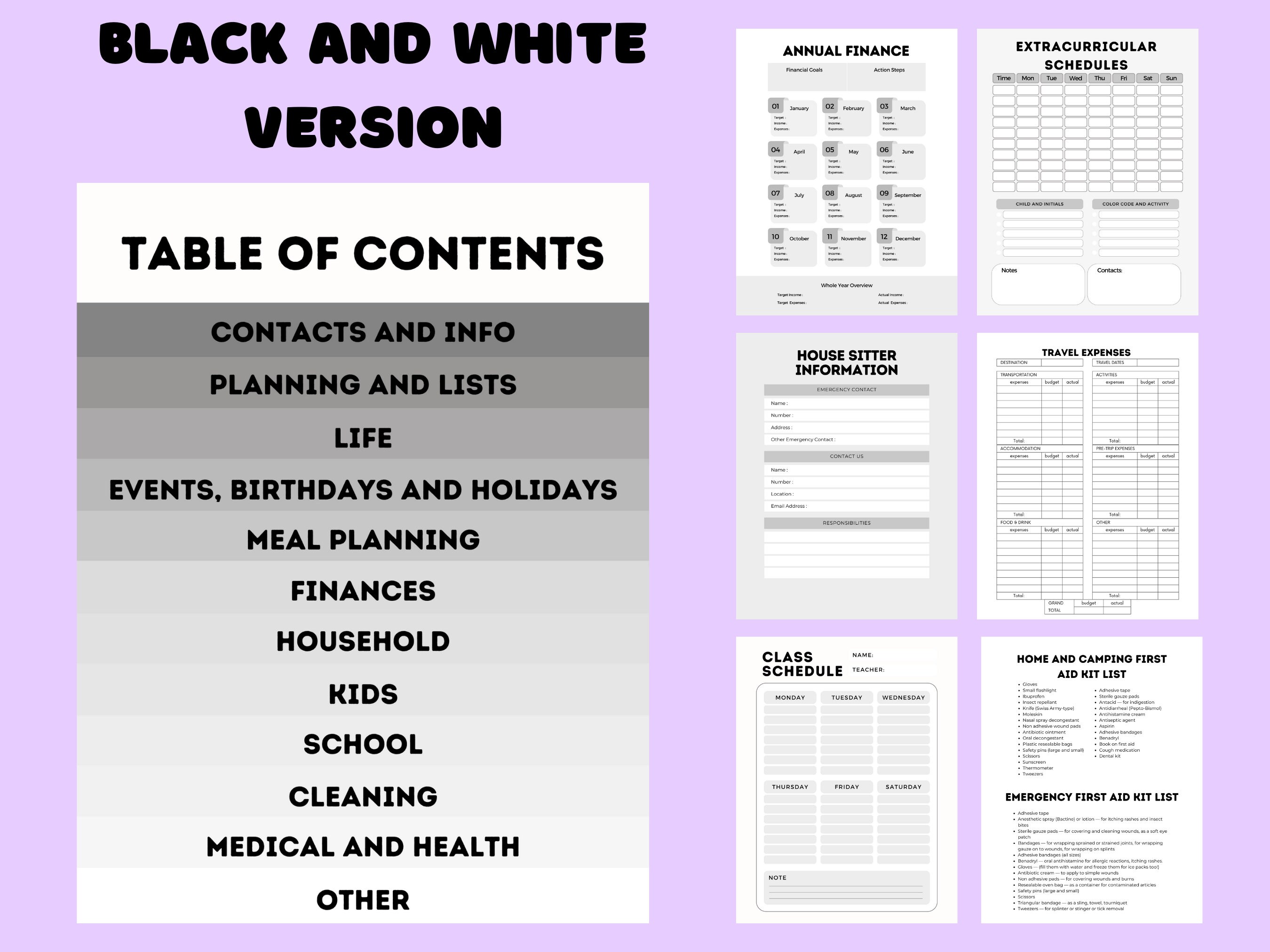 Household Planner Printable Home Management Binder Household Binder ...