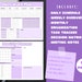 Purple Work Planner Office Task Tracker Printable Work Day Organizer ...