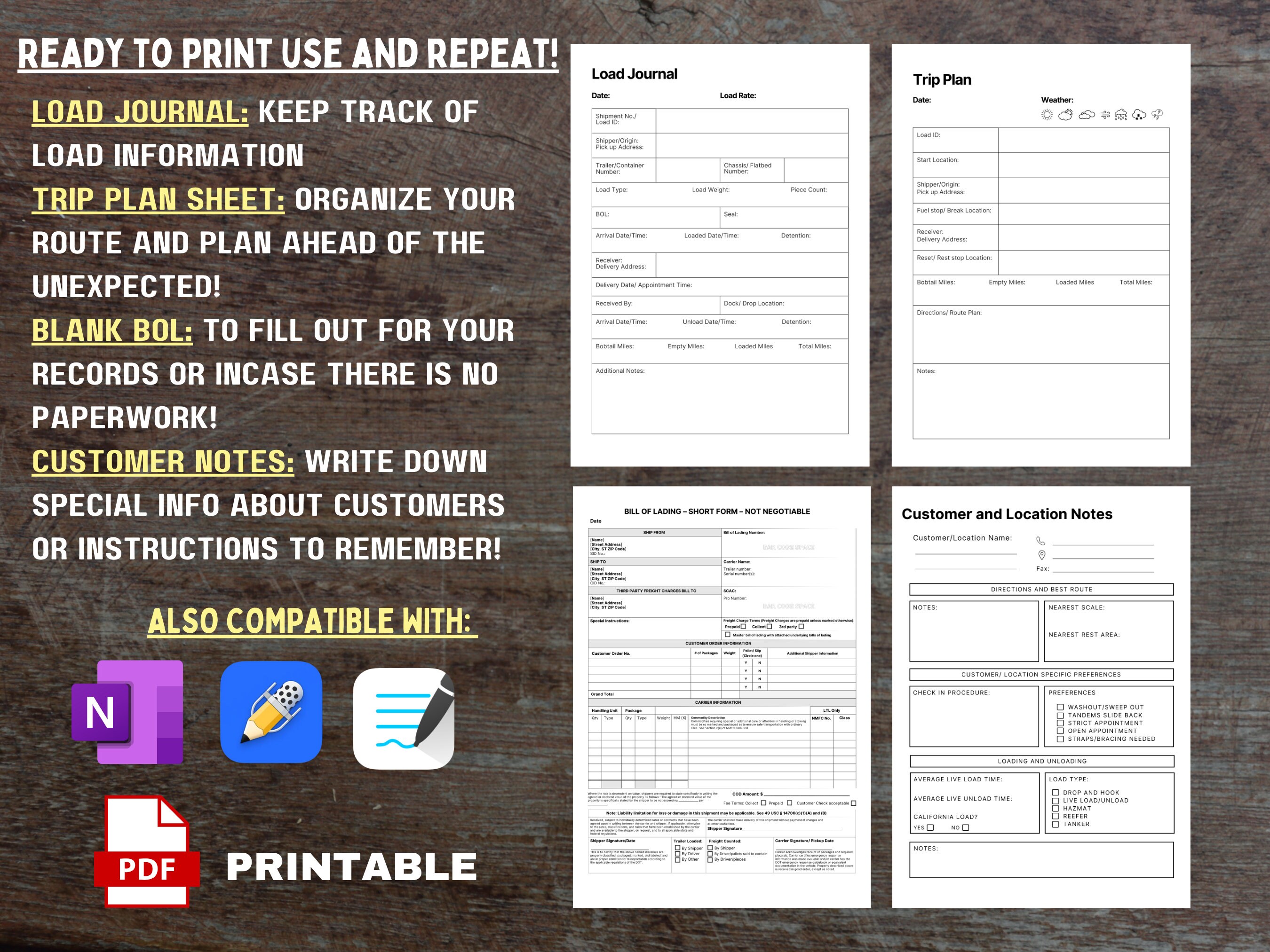 Trucking Load Journal and Dispatch Logbook for Trucking Company and ...