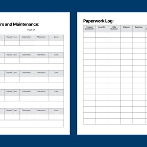 Truck Driver Load Log Journal Bundle Dispatch Journal Binder Printable ...