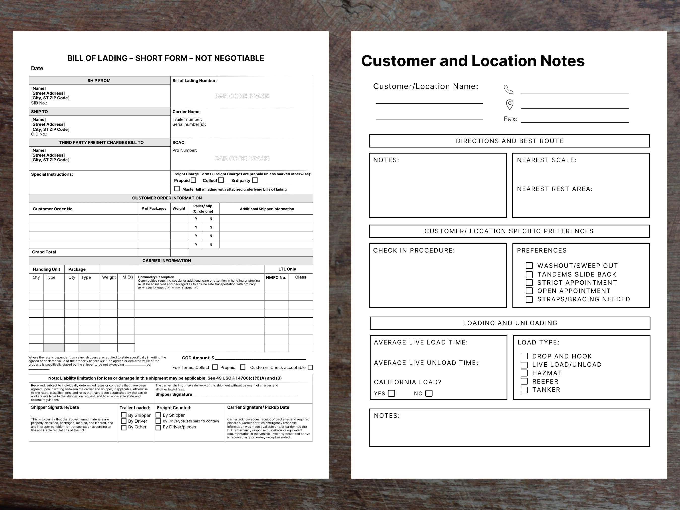 Trucking Load Journal and Dispatch Logbook for Trucking Company and ...
