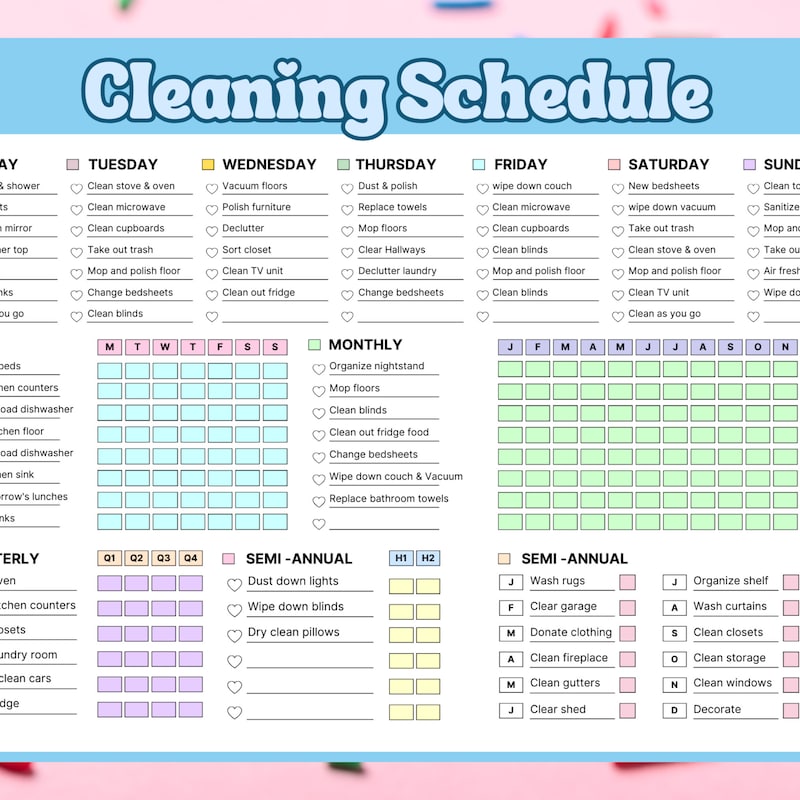 Adult Chore Chart - Etsy