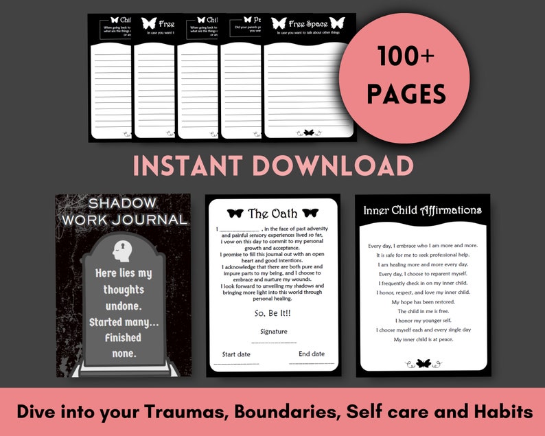 Printable Shadow Work Journal Prompts Shadow Work Workbook Self Care ...
