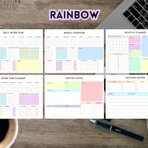 Work Planner Bundle! Office Task Tracker Printable Work Day Organizer ...