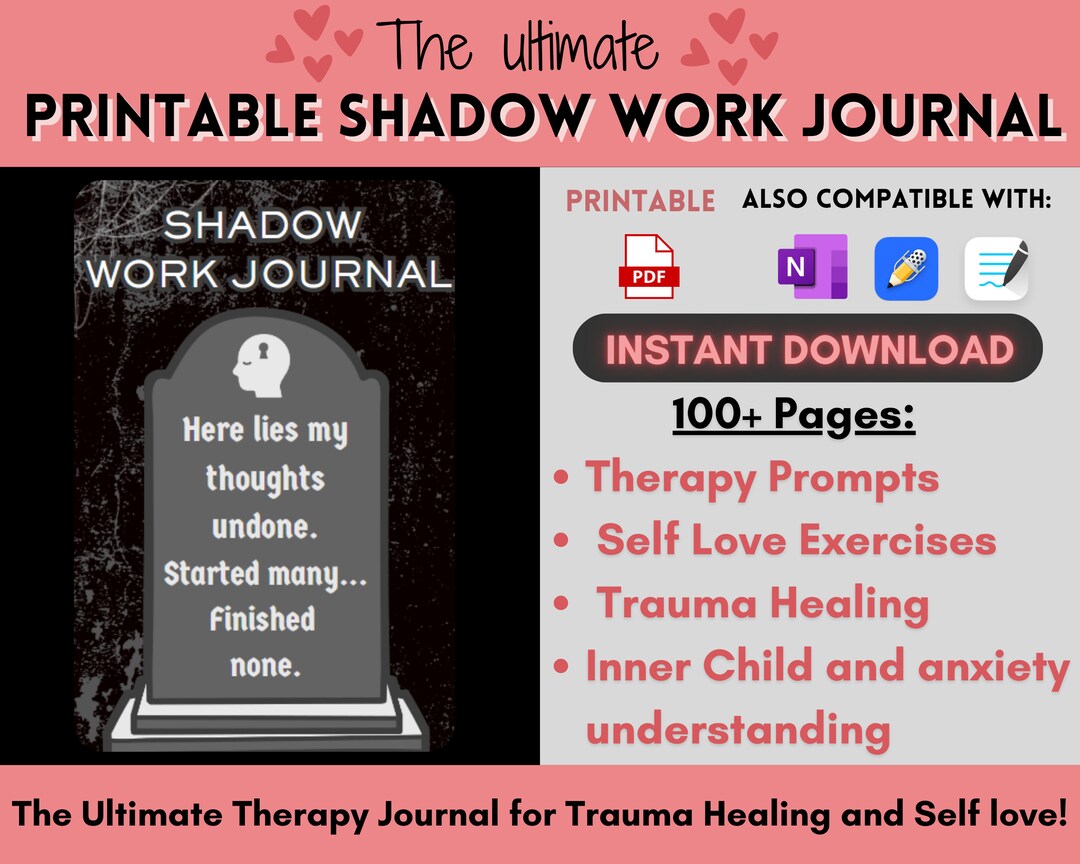 Printable Shadow Work Journal Prompts Shadow Work Workbook Self Care ...