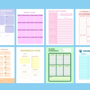 Life Binder Home Management Binder and Household Planner. Emergency ...