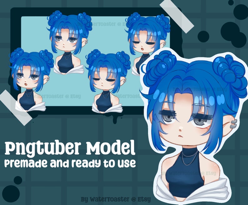 Blue Alt Pngtuber - Etsy