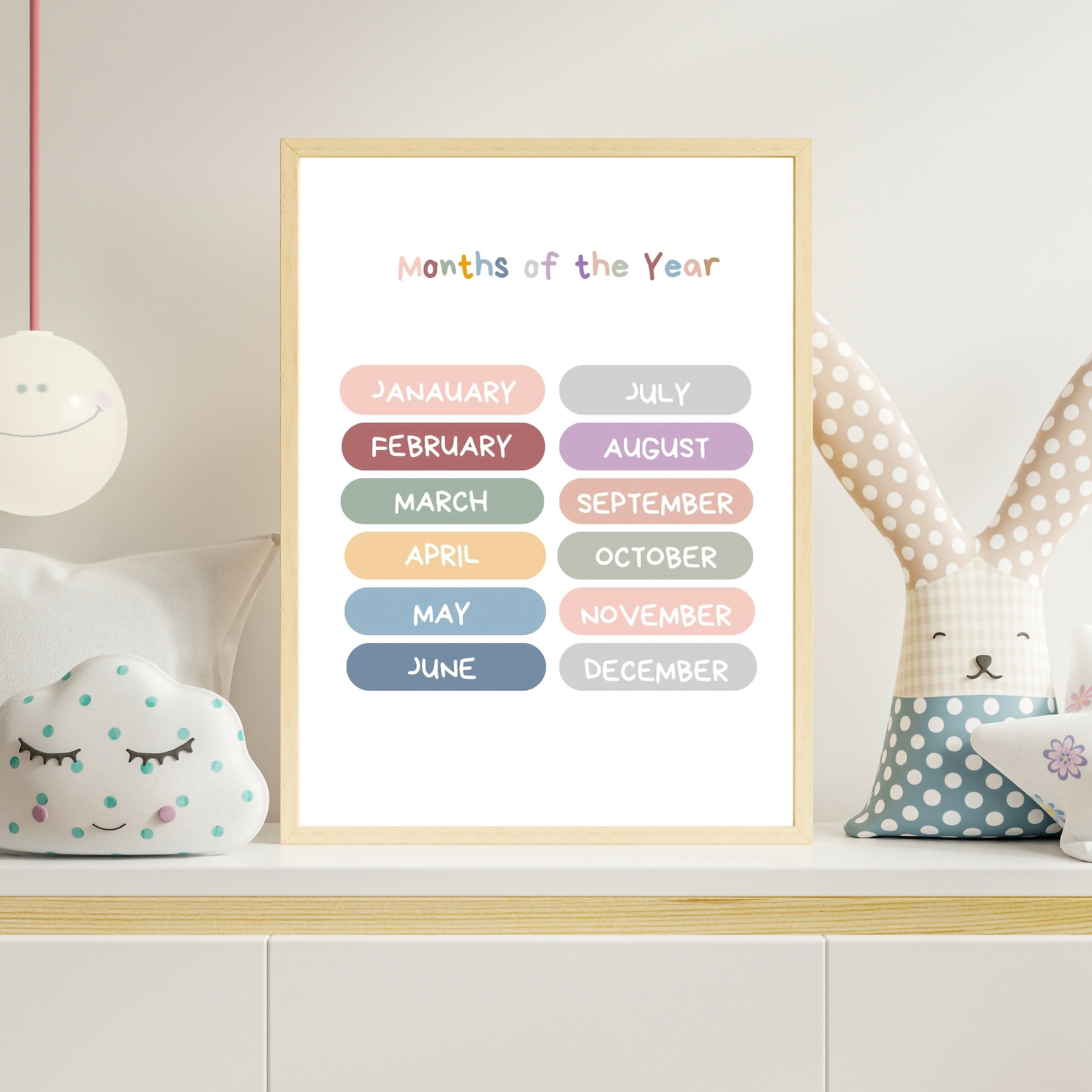 Months Educational Posters Montessori Classroom Decor - Etsy