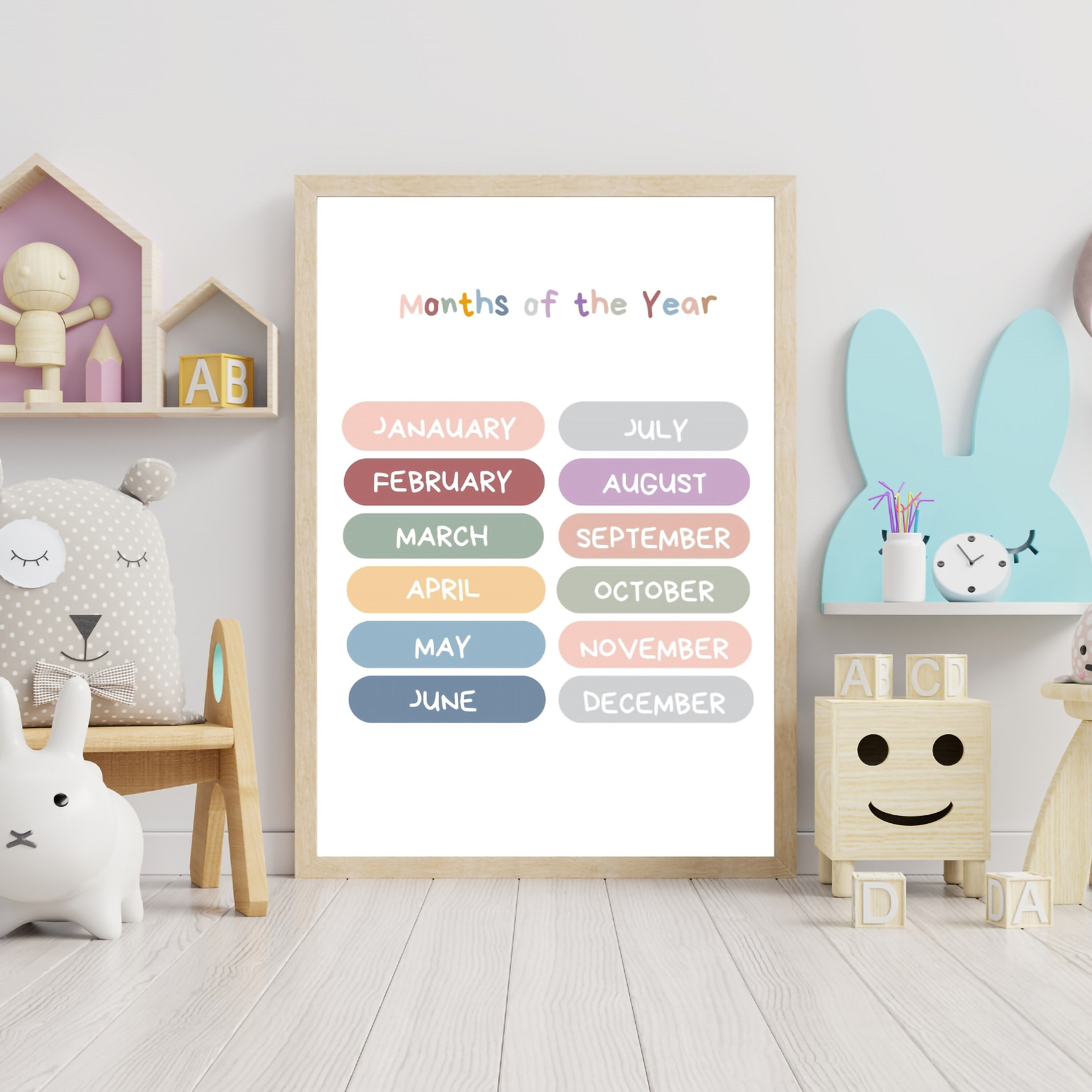 Months Educational Posters Montessori Classroom Decor - Etsy