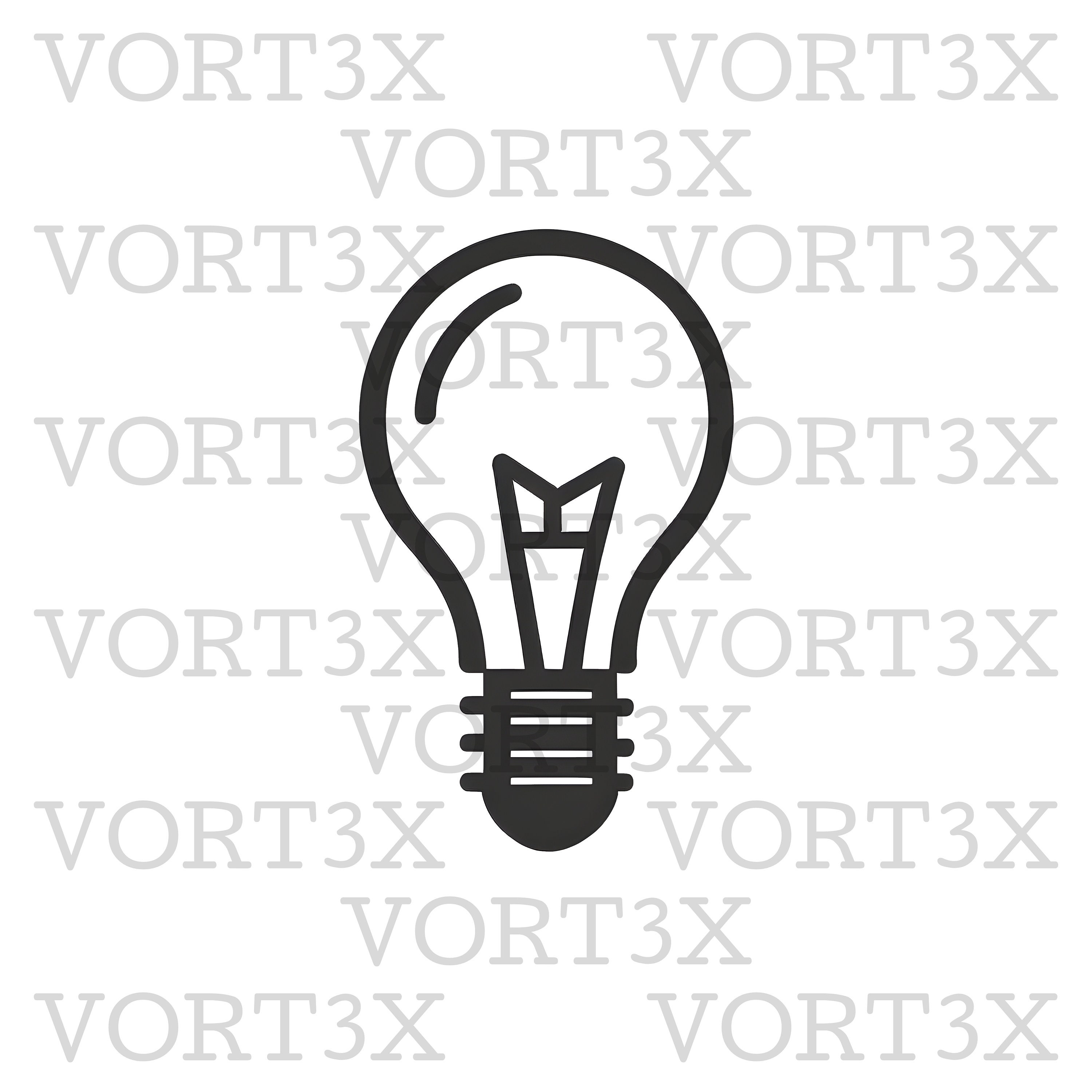 Light Bulb SVG Vector Cut File for Cricut, Silhouette, Svg, Png, Dxf ...