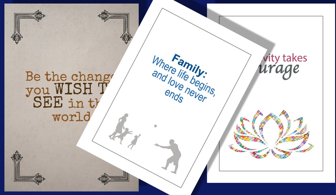 Five Inspirational Printable Cards for a Change of Mind! - Etsy