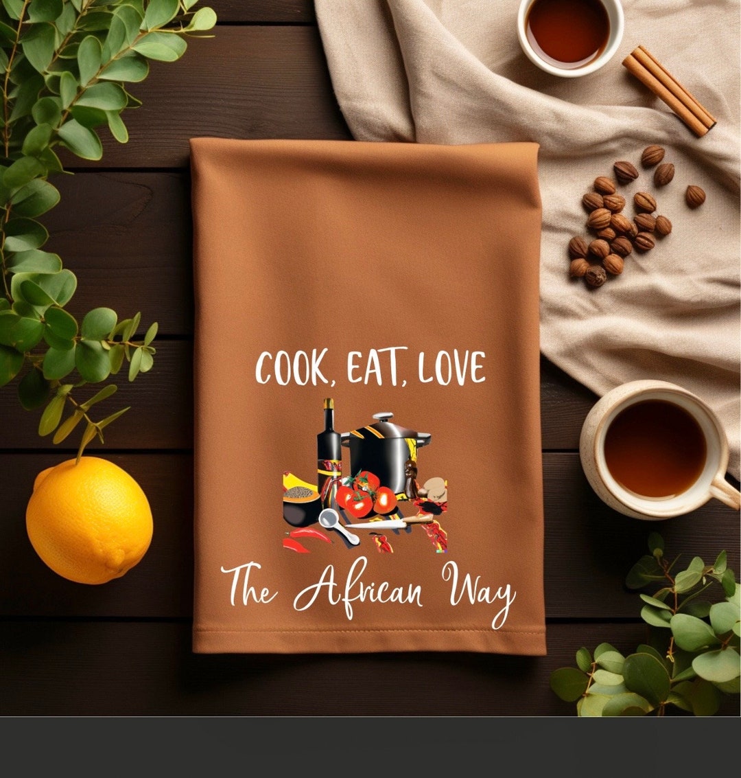 African-inspired Cotton Twill Kitchen Towel, Ethnic Print - Etsy