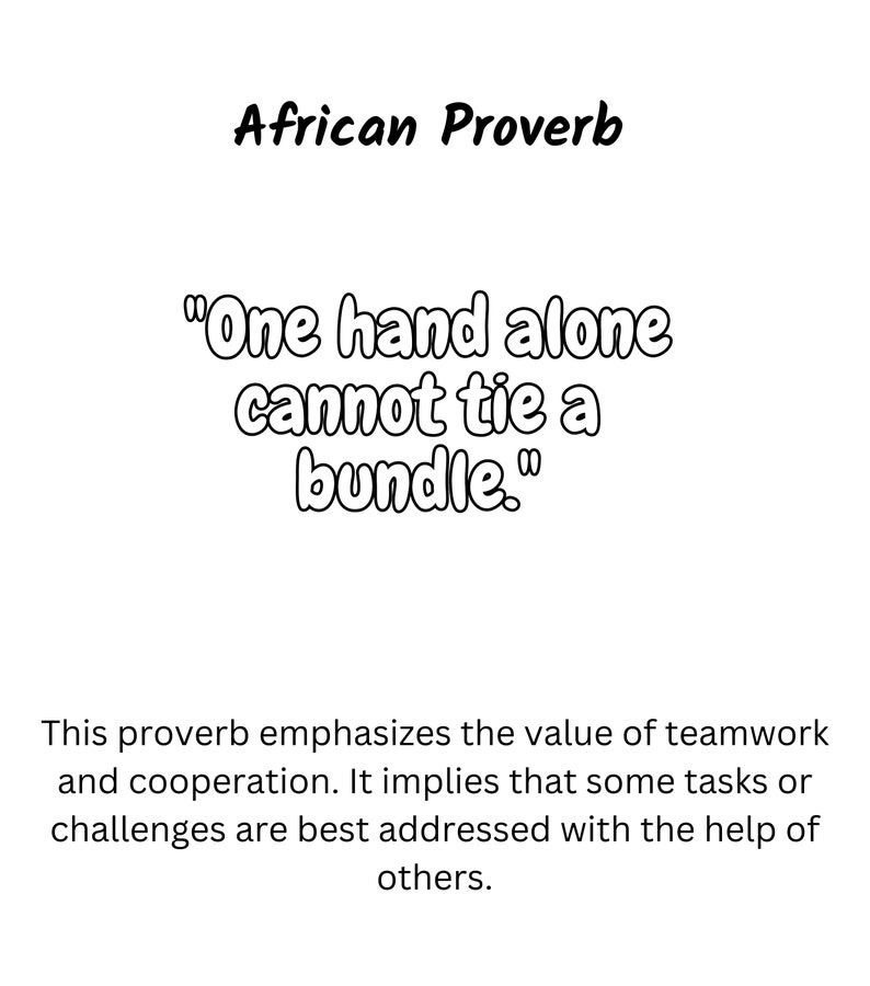 Printable African Coloring Book With Proverbs and Adinkra Symbol DIY ...