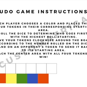 Printable Board Game Ludo Instant Digital Download Game PDF DIY Classic ...