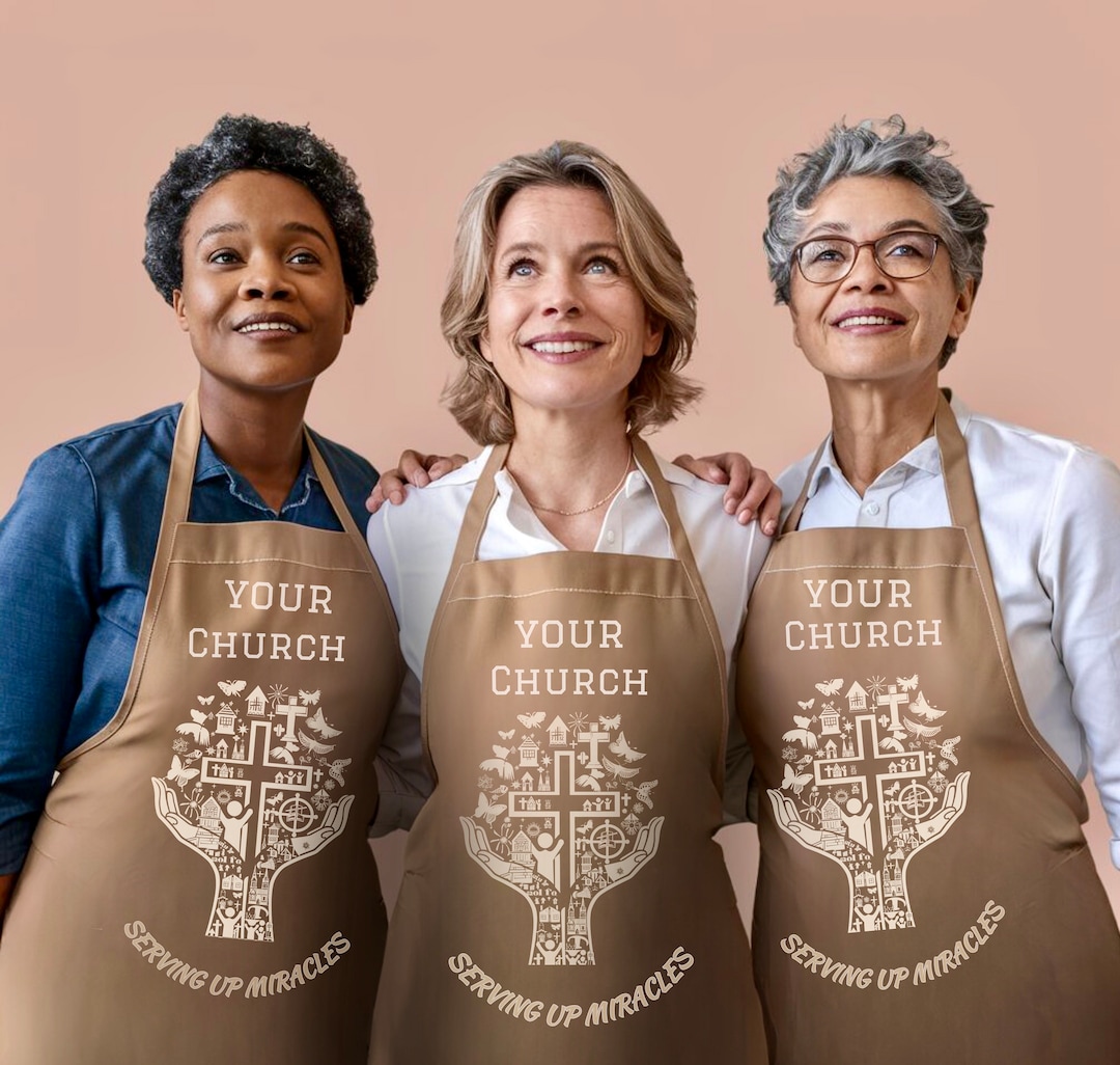 Christian Gift Idea Personalized Church Apron Christian Catholic Women ...