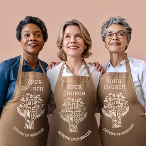 Christian Gift Idea Personalized Church Apron Christian Catholic Women ...